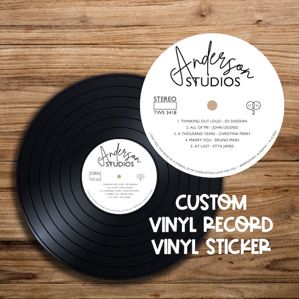 Vinyl Record Label - Etsy