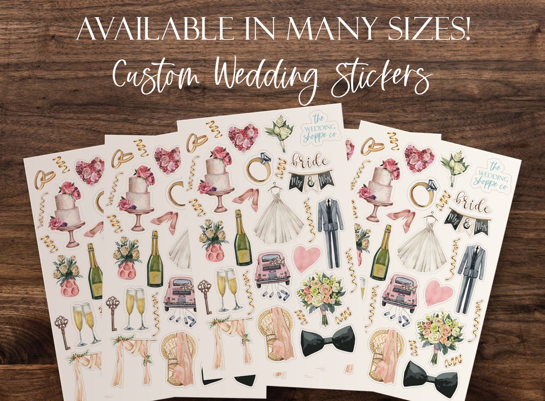 Custom Wedding Sticker Pack | Kids Table Activity Wedding Stickers ...
