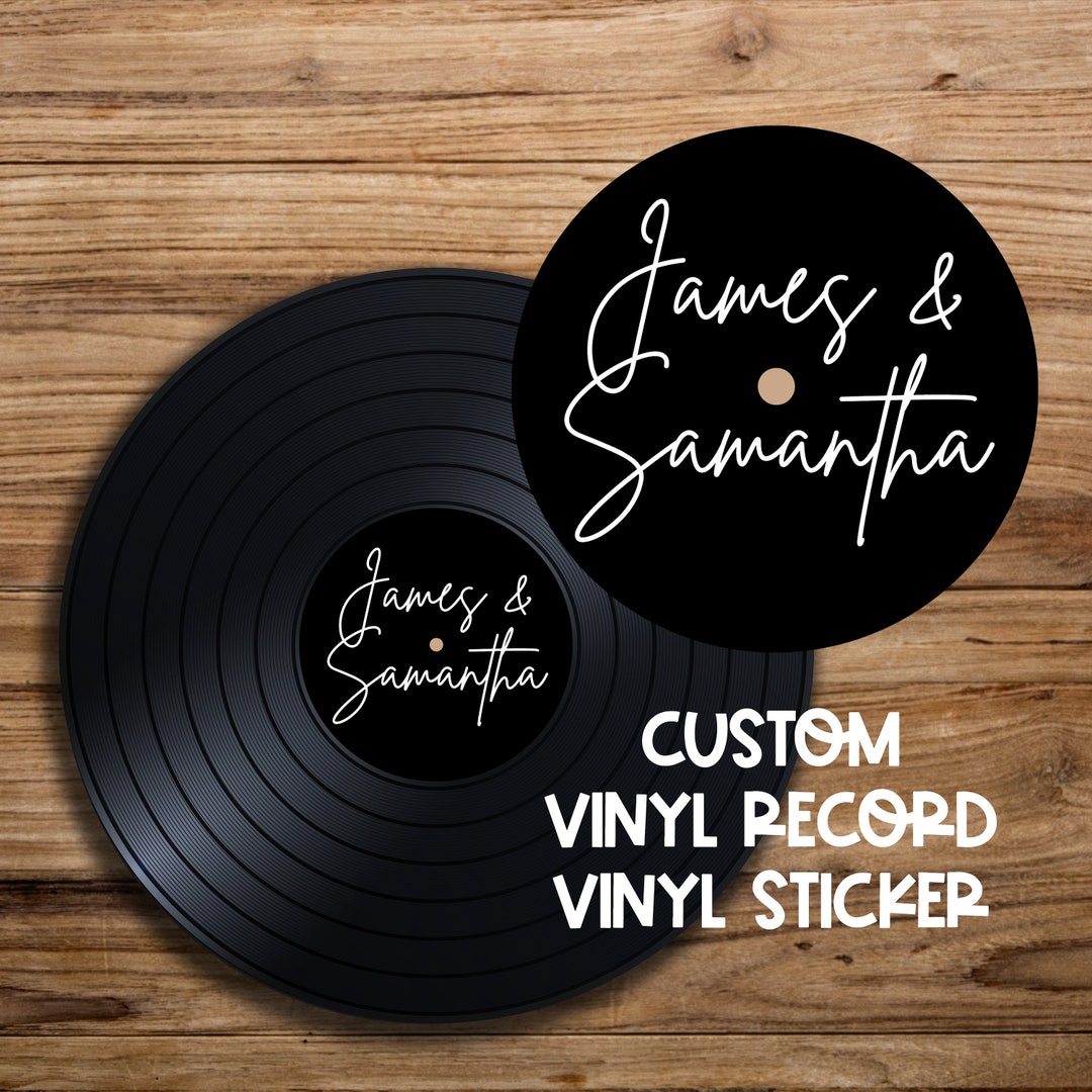 Signature Vinyl Record Sticker for Wedding Guest Book | Personalized ...