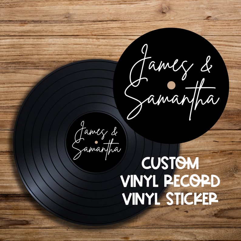 Signature Vinyl Record Sticker for Wedding Guest Book - Etsy