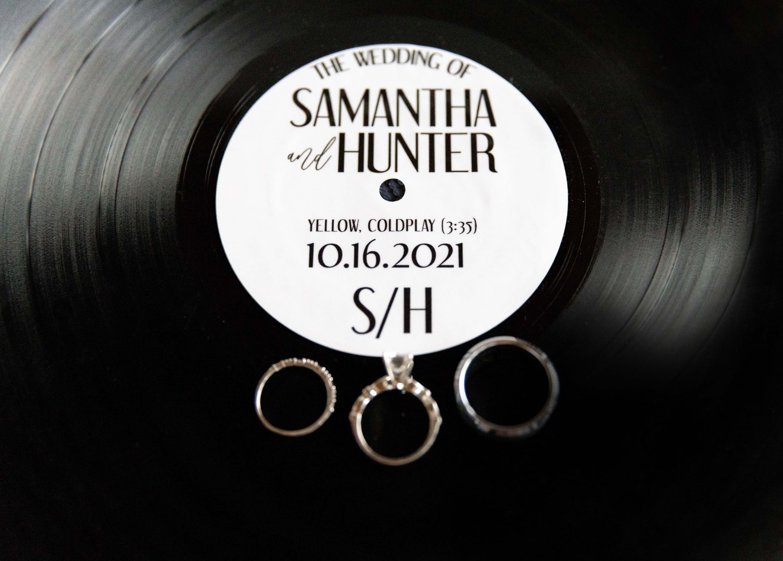 Custom Photo Vinyl Record Sticker for Wedding Guest Book - Etsy