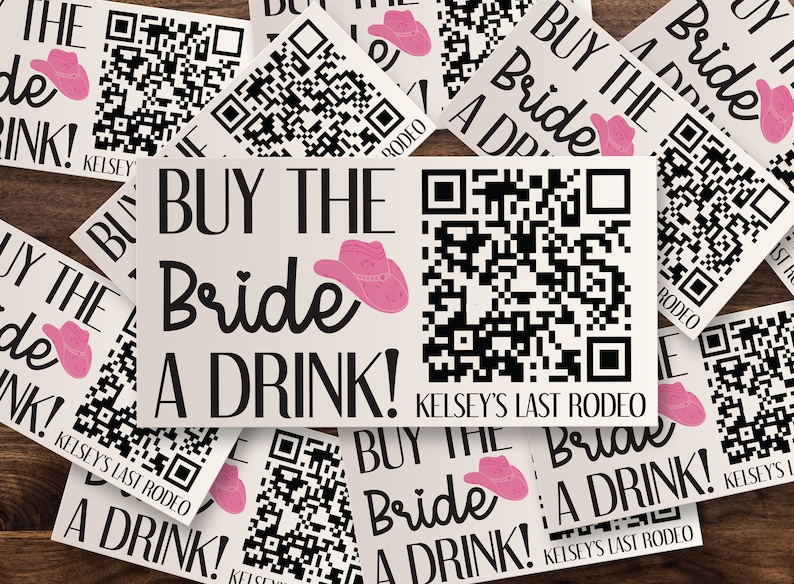 Buy the Bride a Drink! Custom Western Cow Girl Venmo Stickers | Custom ...