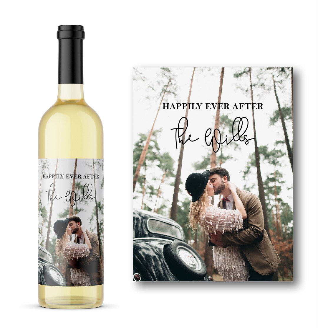 Custom Wedding Wine Label | Personalized Custom Photo Wine Label ...