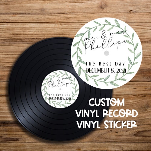 Signature Vinyl Record Sticker for Wedding Guest Book - Etsy