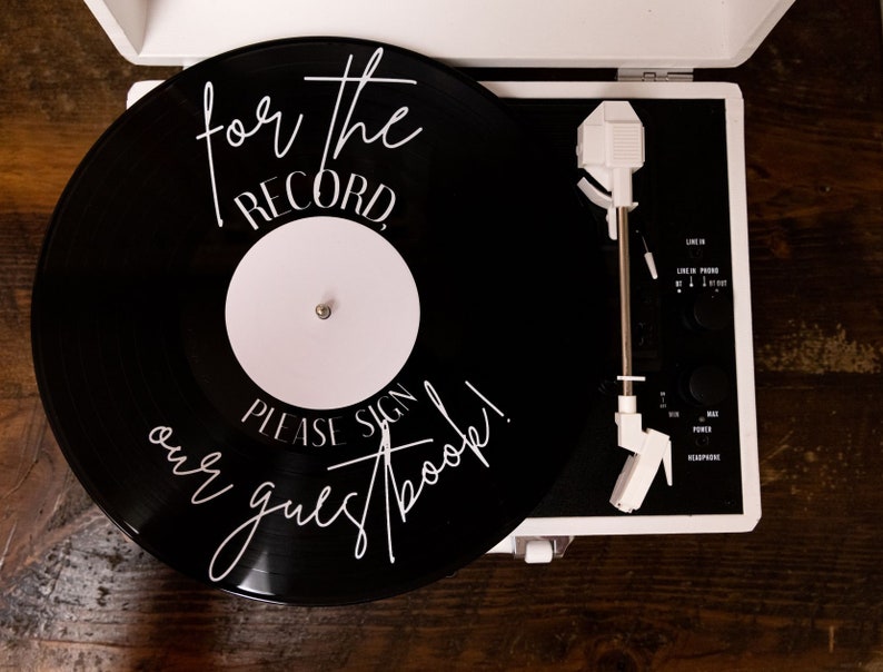 For the Record Please Sign Our Guestbook Record Guestbook - Etsy