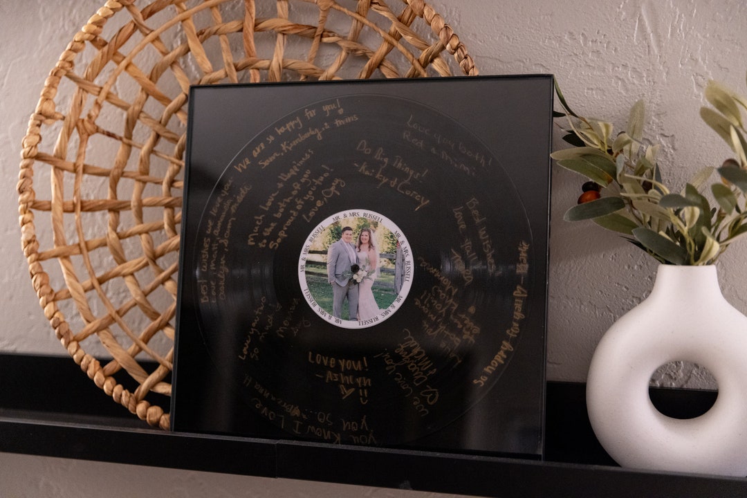 Custom Personalized Record With Custom Label Framed Gift | Custom ...