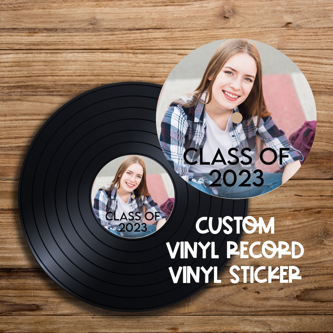 Class of | Senior Graduation Vinyl Record Sticker for Guest Book ...