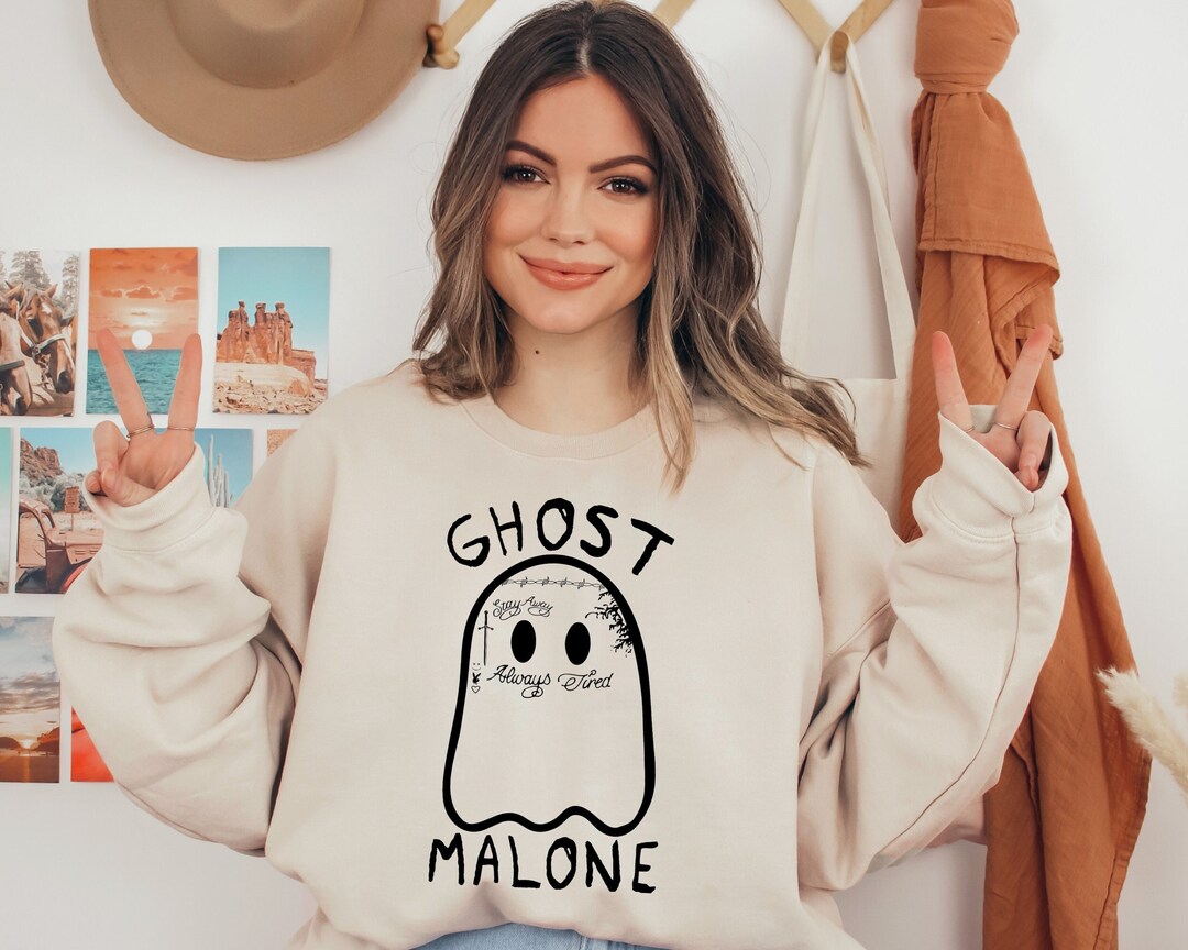 Ghost Malone Sweatshirt Halloween Sweatshirt Cute Ghost - Etsy
