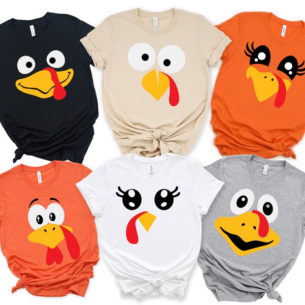 Turkey Face Shirt - Etsy