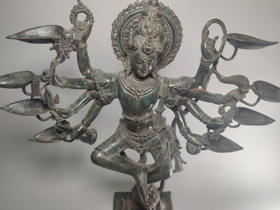 Brass Statue of Lord Krishna With 8 Arms , Holiday Decor, Gift Idea ...