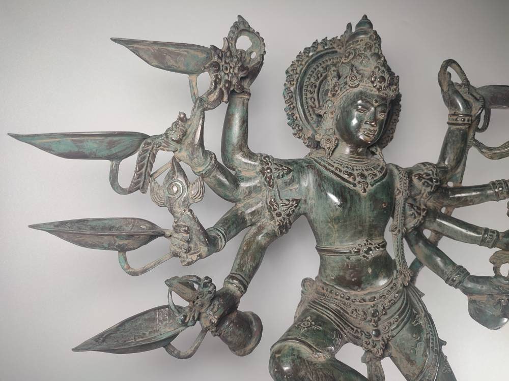 Brass Statue of Lord Krishna With 8 Arms , Holiday Decor, Gift Idea ...