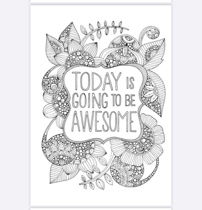 20 Digital/ Printable Inspirational Colouring Pages - Etsy
