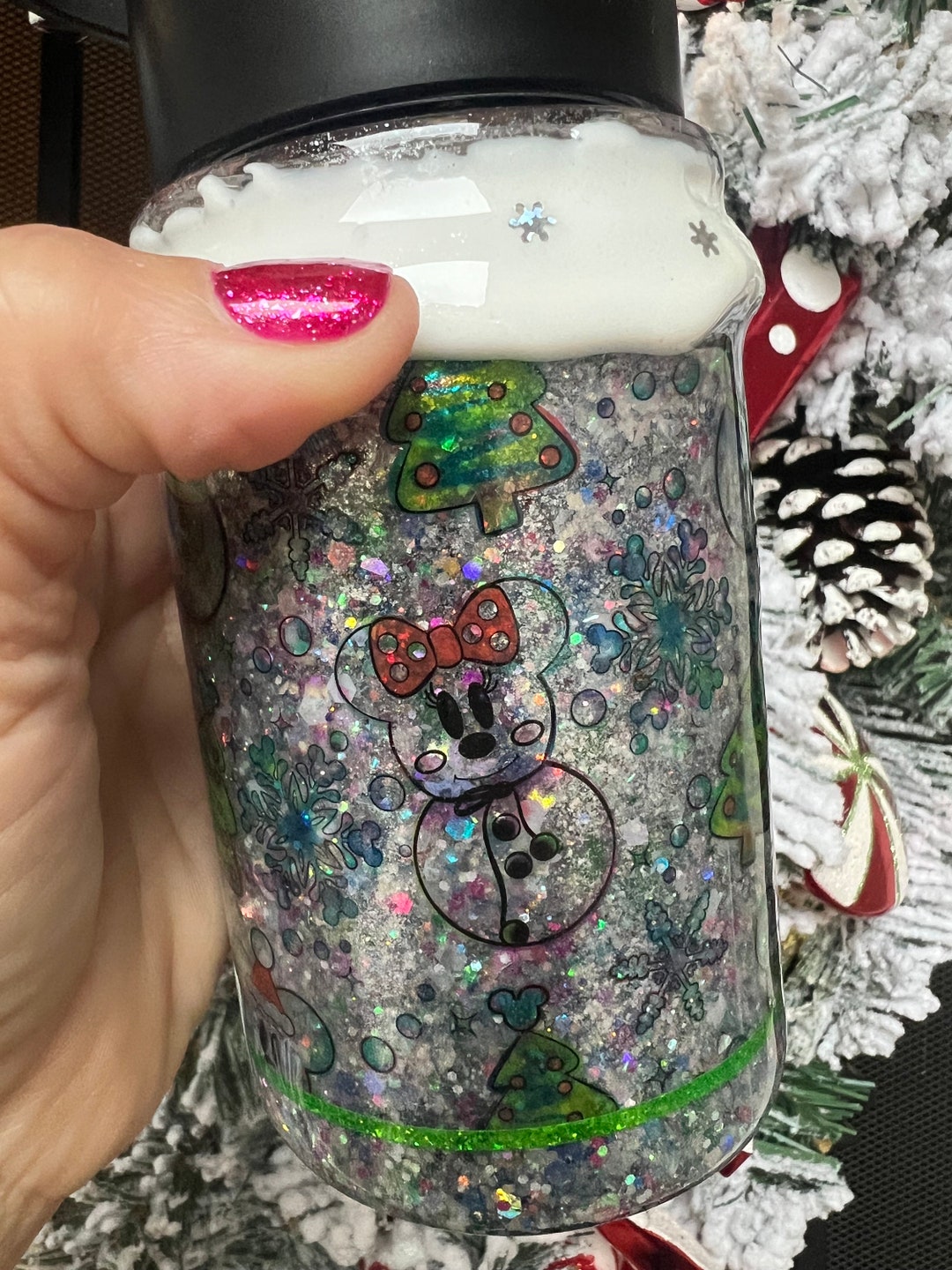 Frosty Minnie & Mickey 15 Oz Drip Kids Mini Sip Snowglobe Cup - Etsy