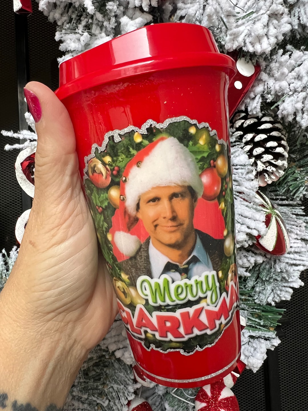 Christmas Vacation Inspired merry Clarkmas Reusable HOT Cup Ready to ...