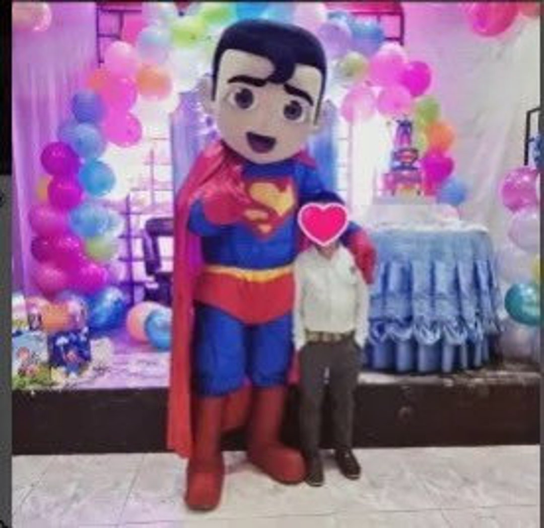Superman Mascot Costume Halloween Christmas Fancy Party - Etsy