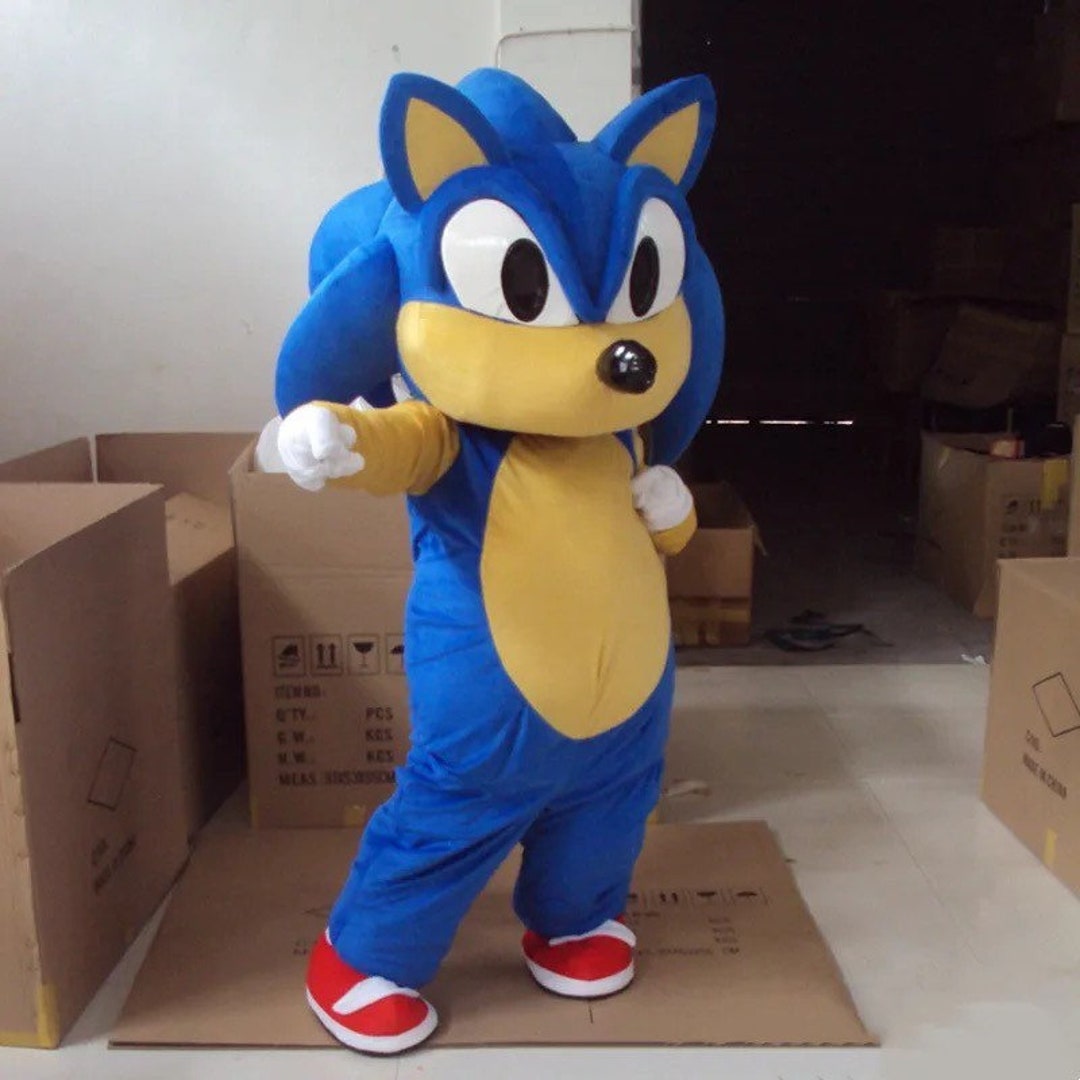 Cosplay Sonic Mascot Costume Cartoon Character Costume Etsy