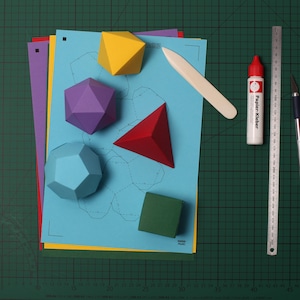 Dodecahedron, Platonic Solids, Platonic Solids, 3D Paper Model, DIY ...