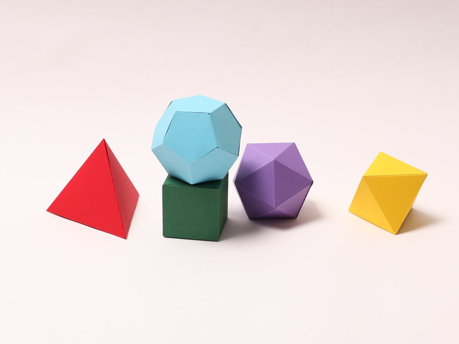 Dodecahedron, Platonic Solids, Platonic Solids, 3D Paper Model, DIY ...