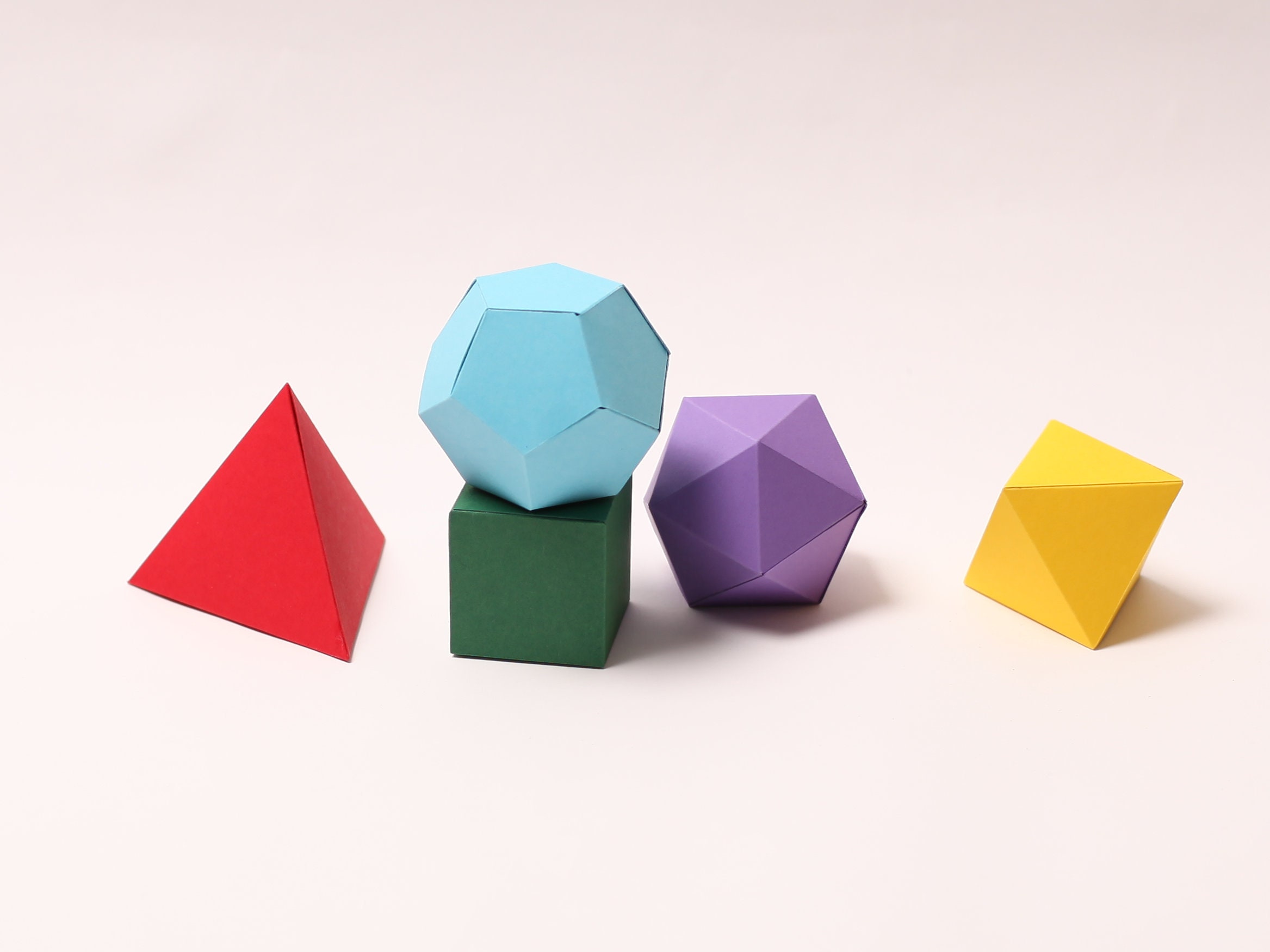 Dodecahedron, Platonic Solids, Platonic Solids, 3D Paper Model, DIY ...