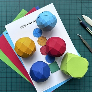 Geo Balancing 3D Paper Model - DIY Craft Kit - Perfect for Christmas ...