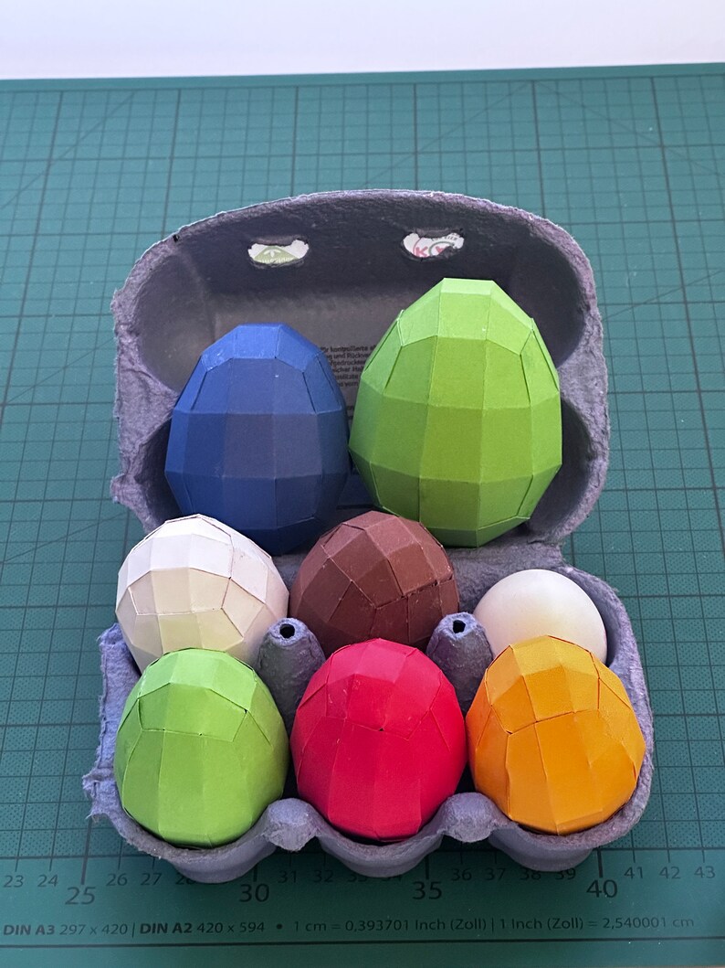 Origami Eggcellent in 3 Sizes - 3D Paper Model - DIY Craft Kit for ...