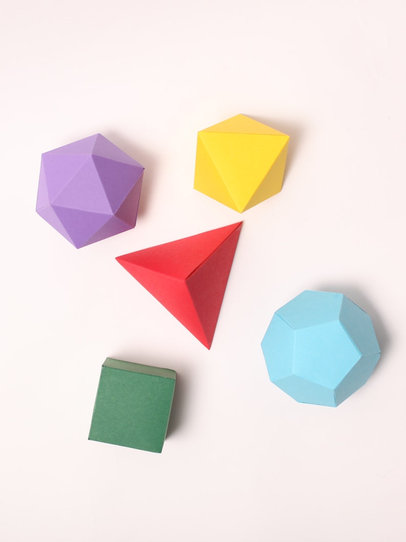 Dodecahedron, Platonic Solids, Platonic Solids, 3D Paper Model, DIY ...