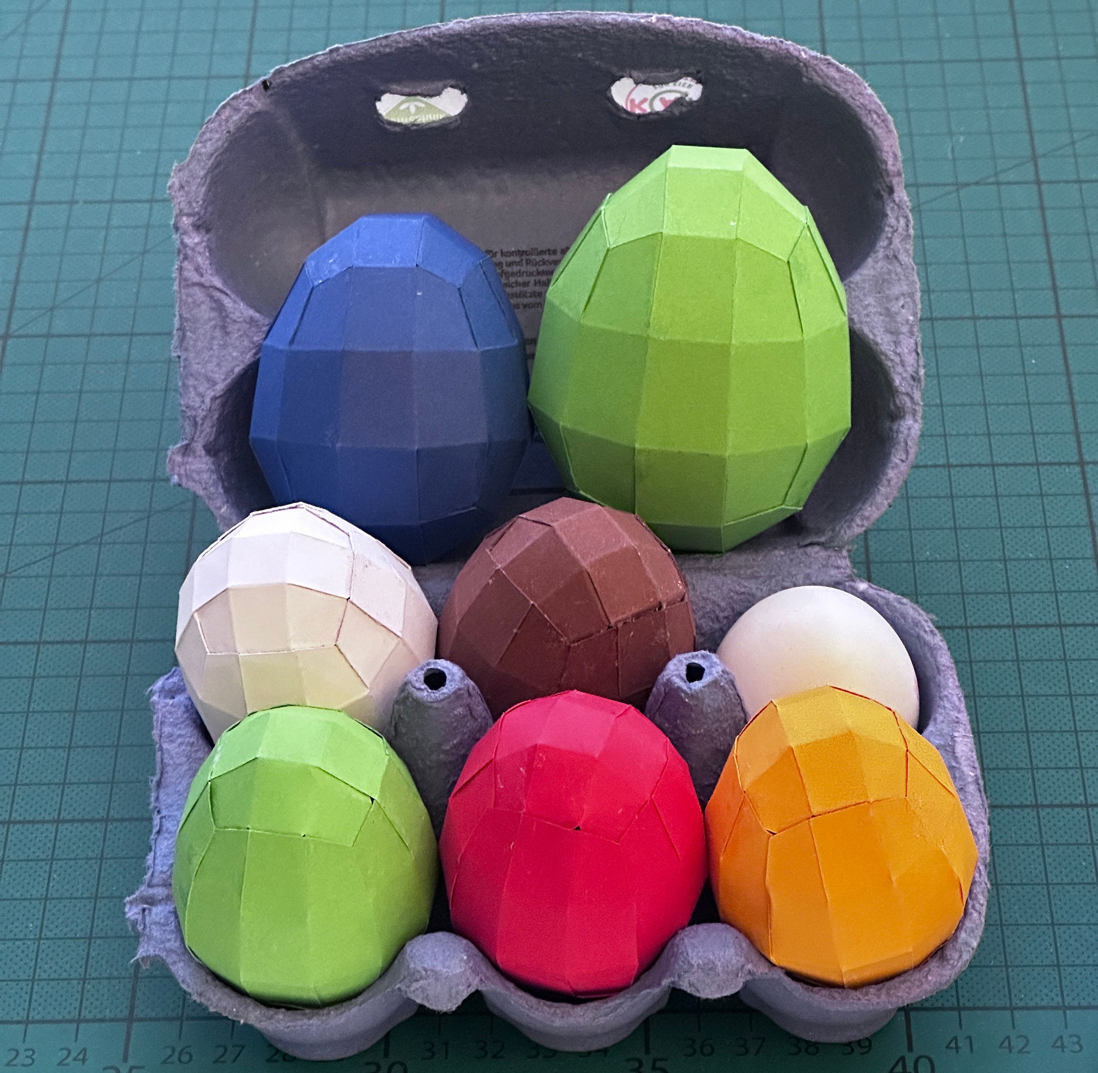 Origami Eggcellent L, Easter Eggs, Easter Eggs, 3D Paper Model, DIY Sculpture, Papercrafting, 3D ...
