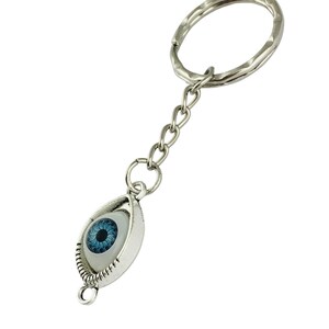 Blue Evil Eye Keychain, Eyeball Keyring, Protection Charm, Doll Eye Bag ...