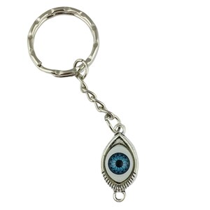 Blue Evil Eye Keychain, Eyeball Keyring, Protection Charm, Doll Eye Bag ...