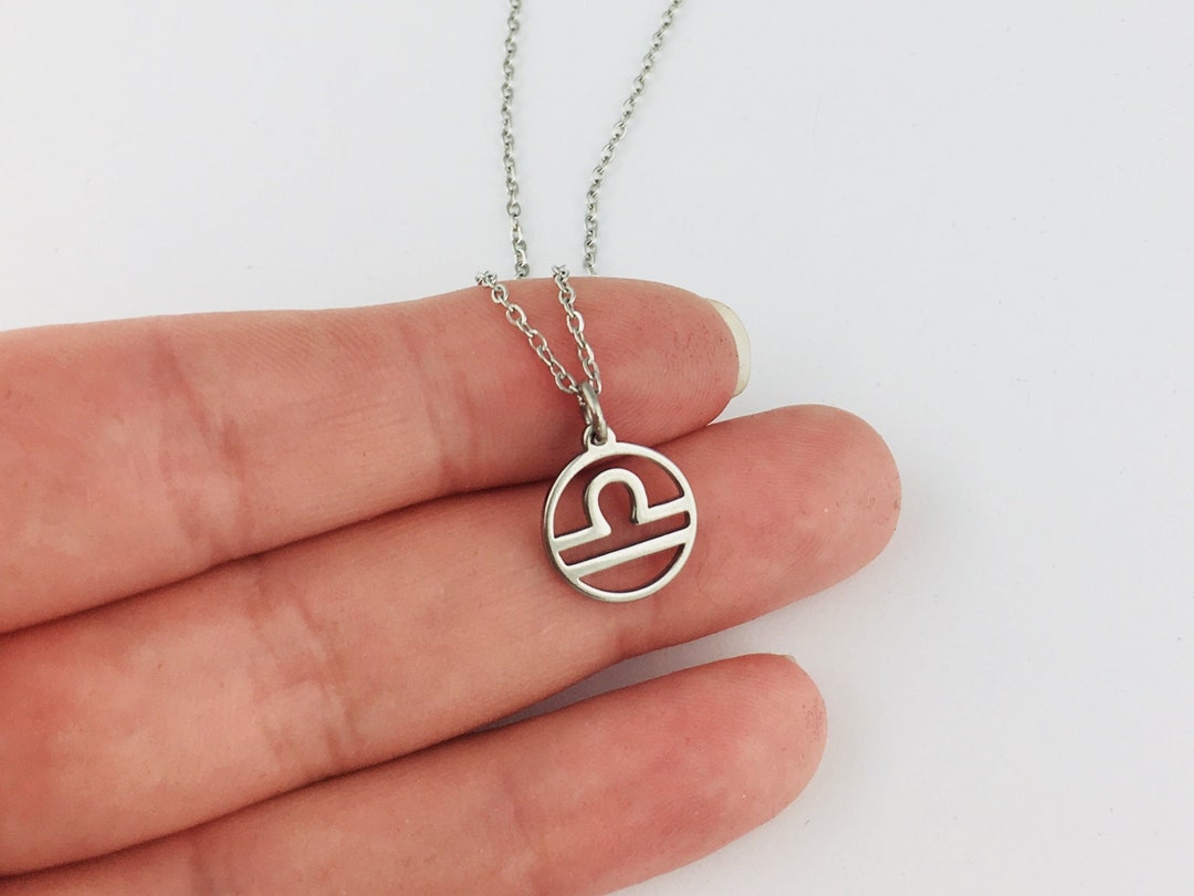 Libra Necklace, Zodiac Sign Jewellery, Dainty Birth Month Star Sign ...
