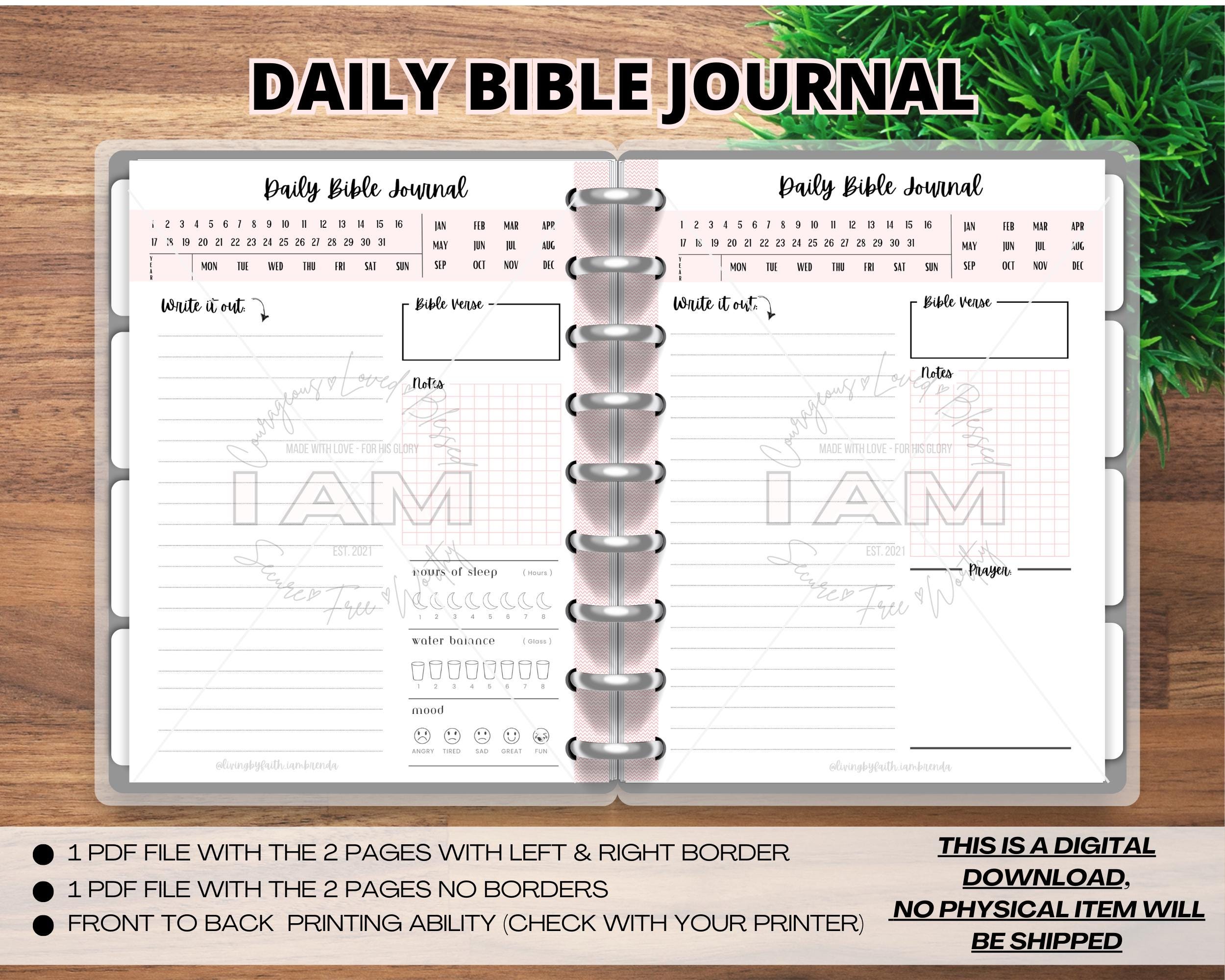 Daily Bible Journal Printable - Etsy