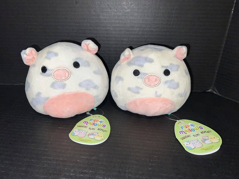 Squishmallows 5" Belina the Cow to Rosie the Pig Flip A Mallow NWT Set ...