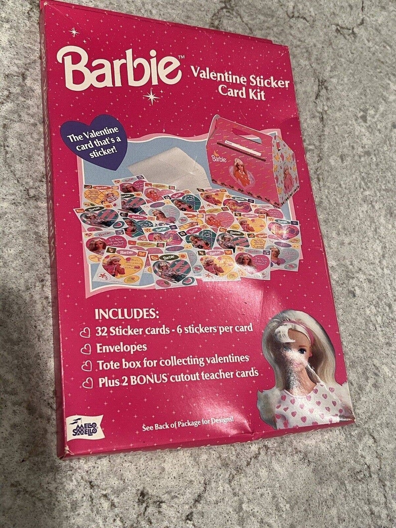 VINTAGE BARBIE Valentine Sticker Card Kit -1977-COMPLETE - Etsy