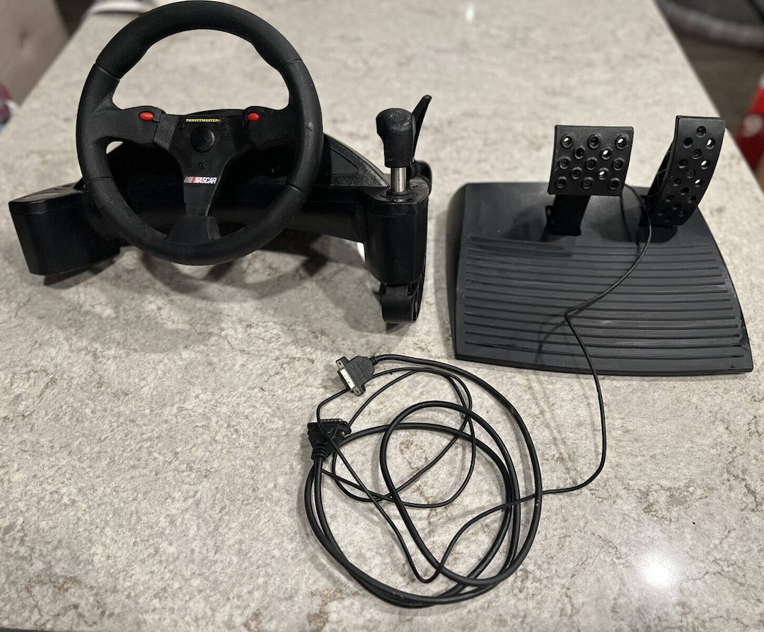 Vintage THRUSTMASTER NASCAR Pro Racing Steering Wheel and Pedals Set ...