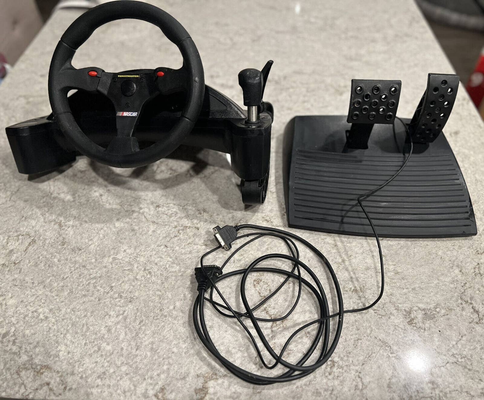 Vintage THRUSTMASTER NASCAR Pro Racing Steering Wheel and Pedals Set ...