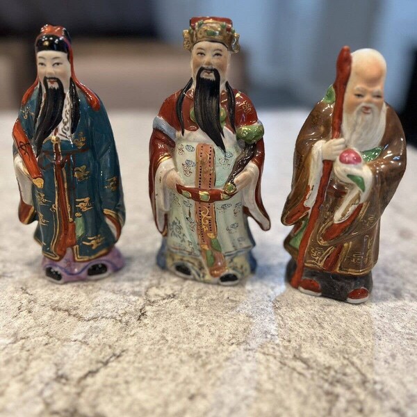 Fu Lu Shou Statues - Etsy