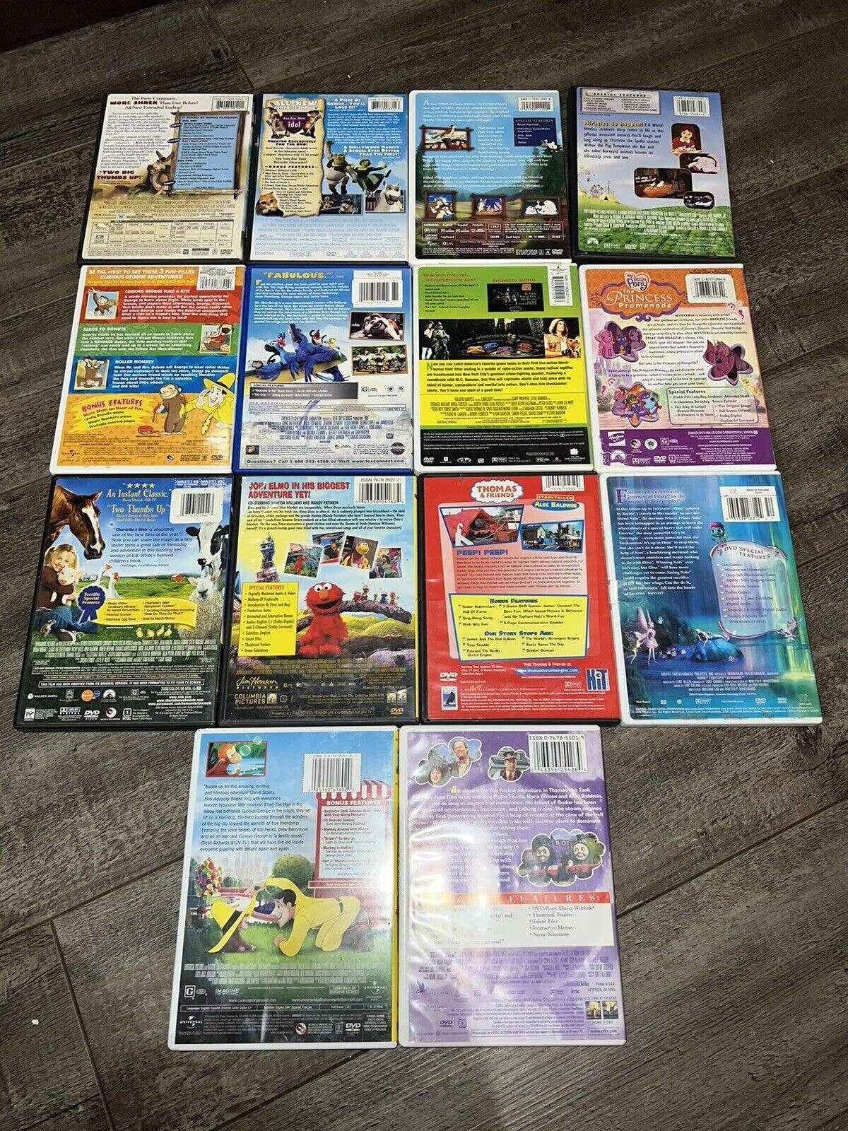 DVD Lot of 14- Family - Children's Elmo, Barbie, Thomas Train, Curious ...