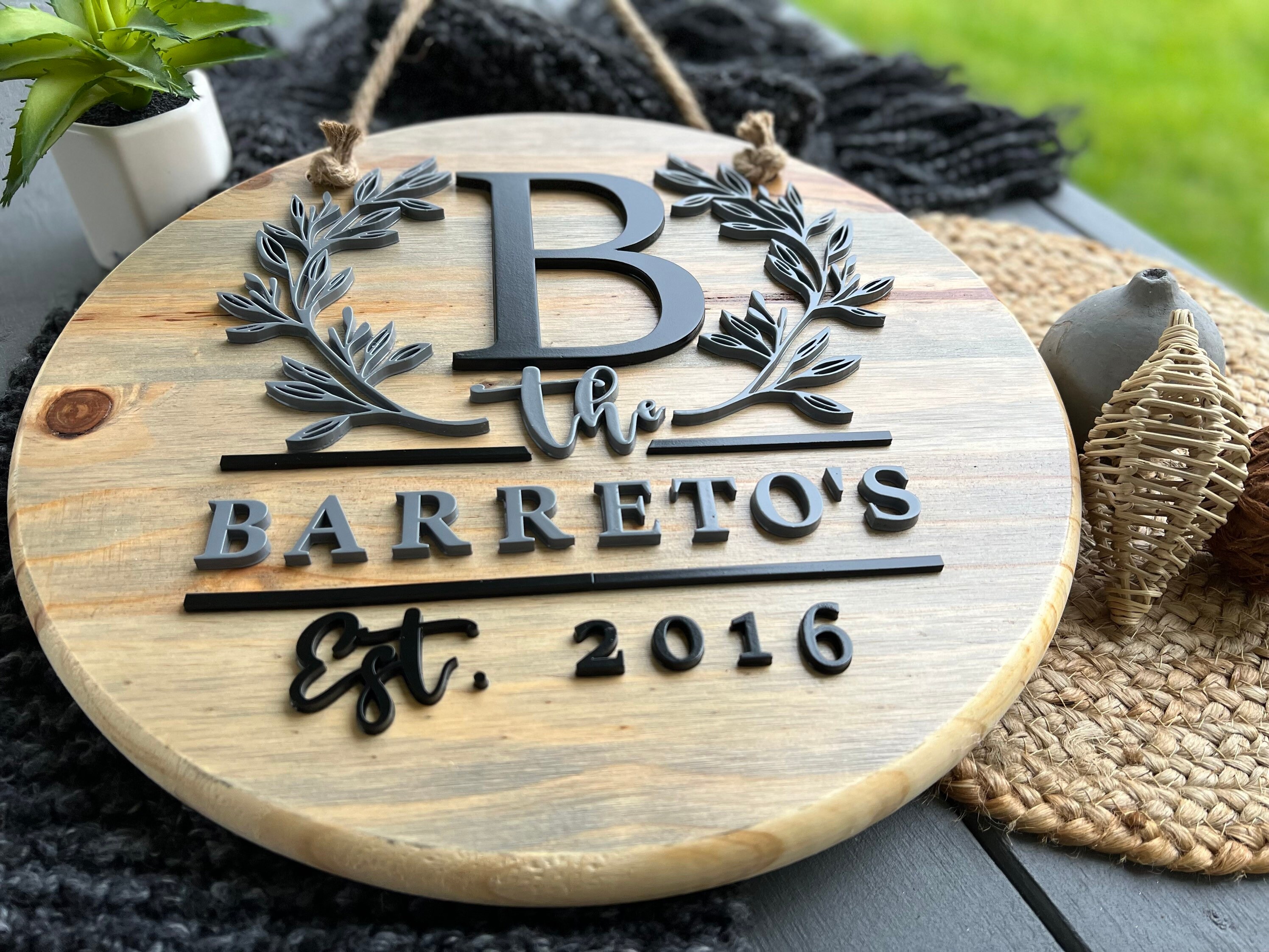 Established Sign Round Establish Sign Gift Housewarming - Etsy