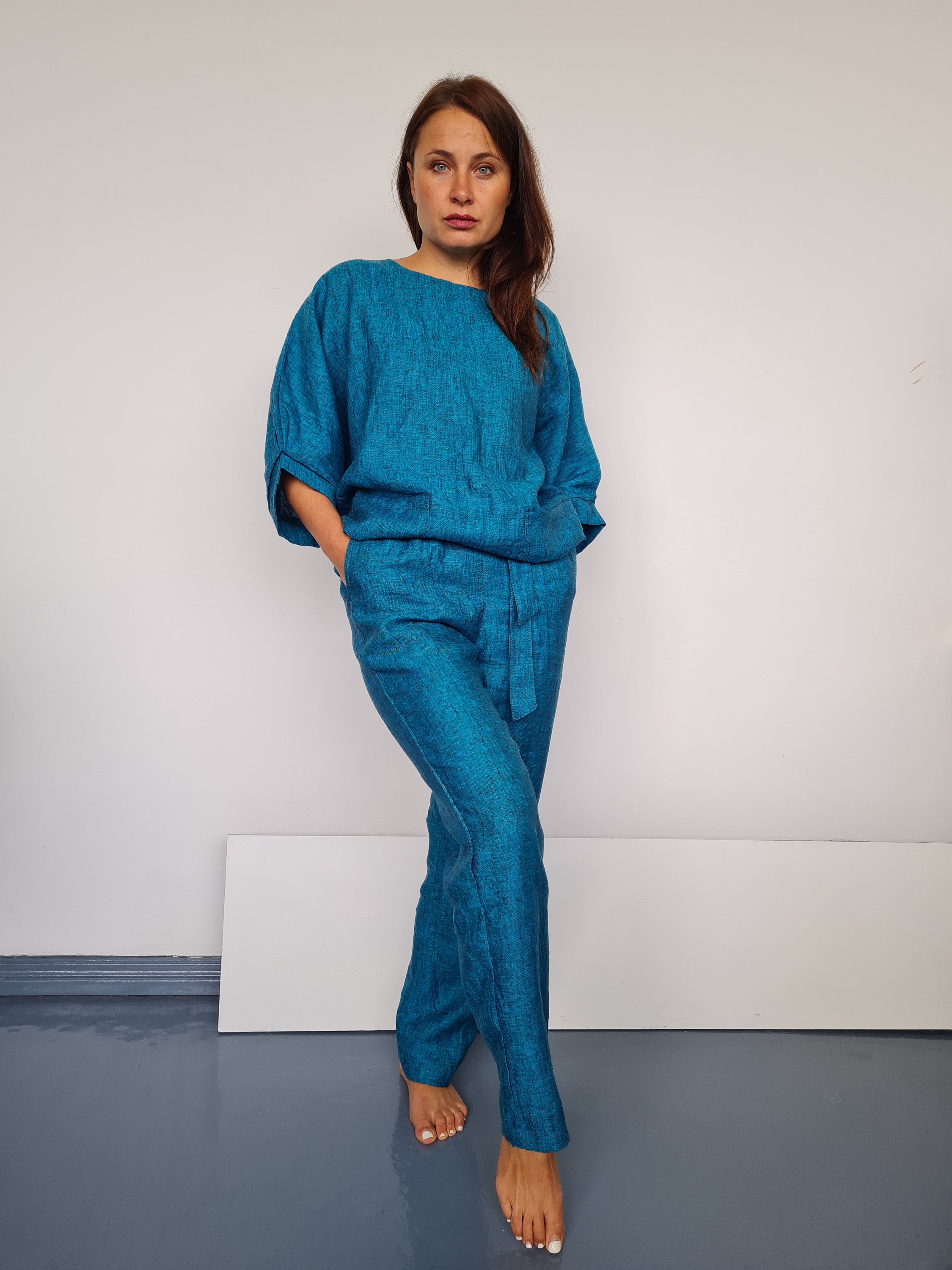 Linen Tunic and Pants Set - Etsy