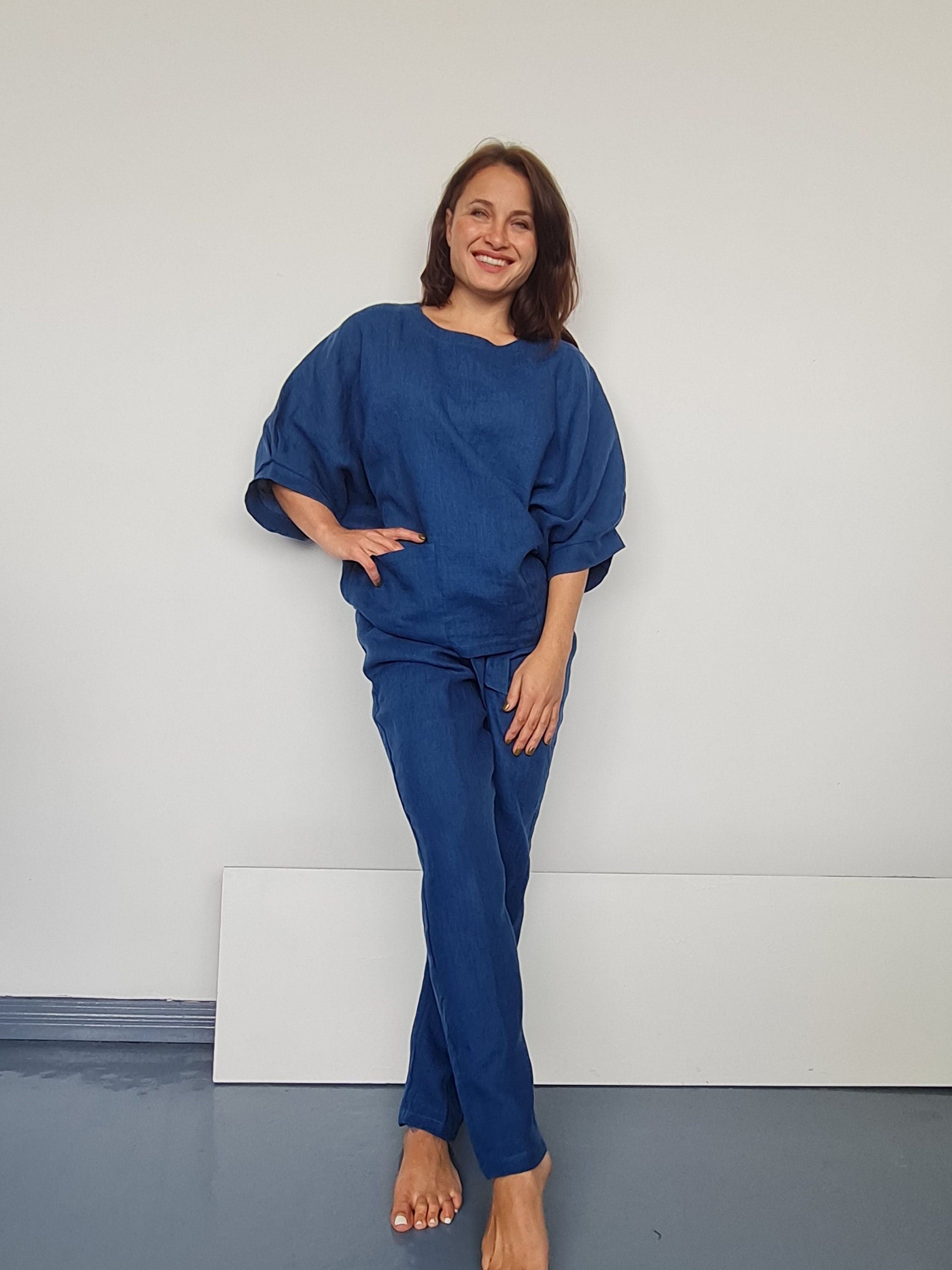 Linen Tunic and Pants Set - Etsy