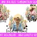 Cute Cowgirl Clipart, Sublimation Design Bundle, Western Sublimation ...
