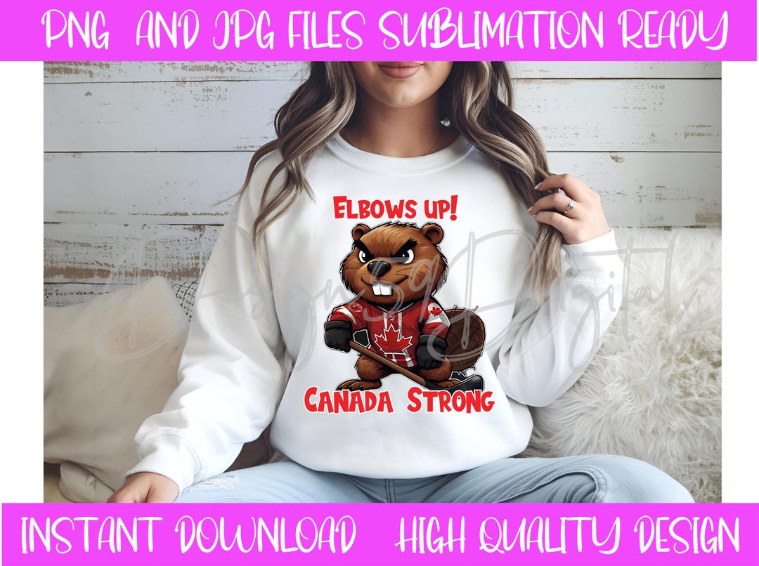 Canada Strong Beaver Hockey PNG SVG: Patriotic Canadian Design (digital ...