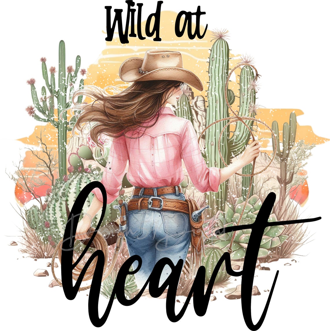 Cute Cowgirl Clipart, Sublimation Design Bundle, Western Sublimation ...