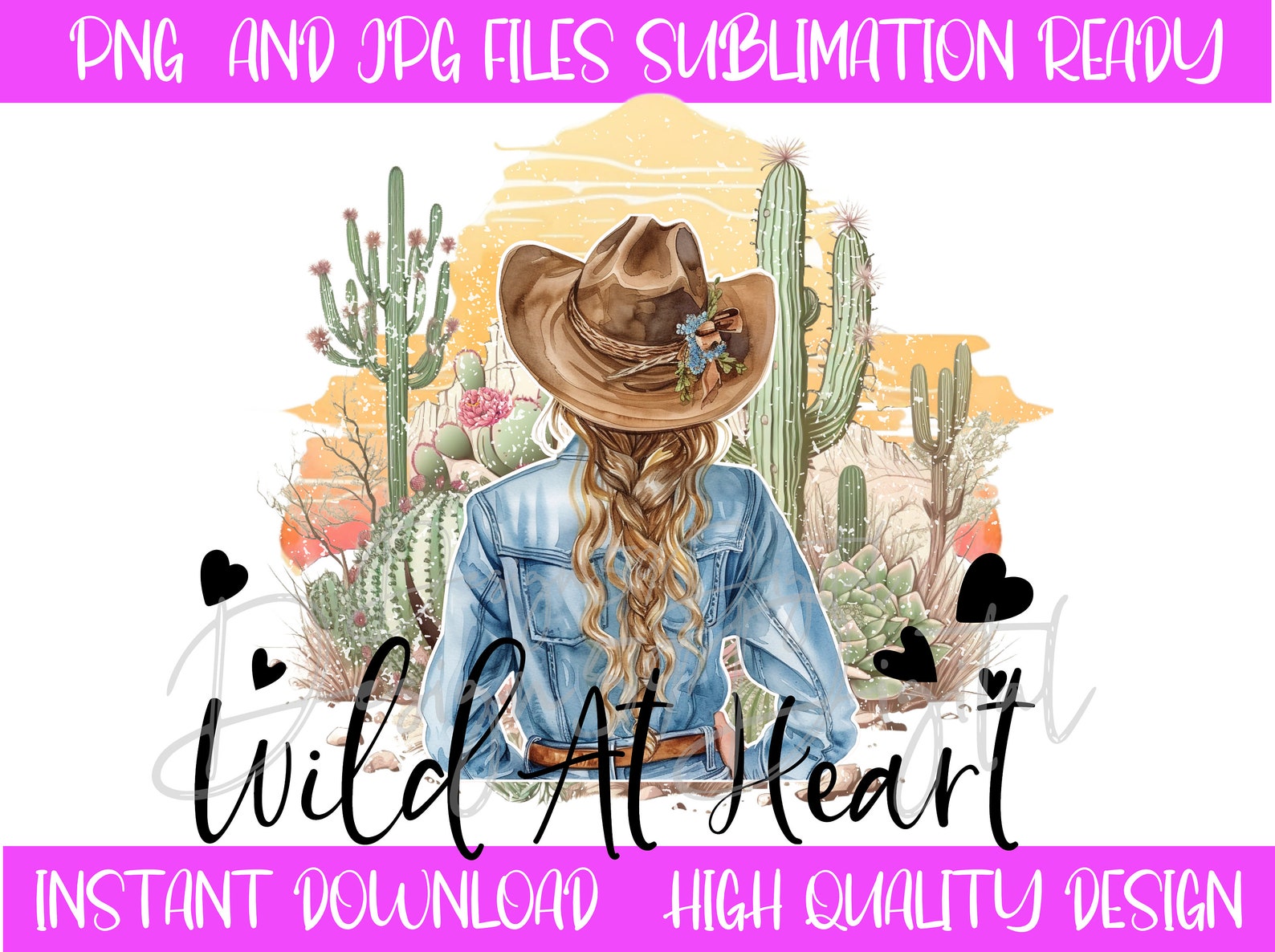 Cute Cowgirl Clipart, Sublimation Design Bundle, Western Sublimation ...