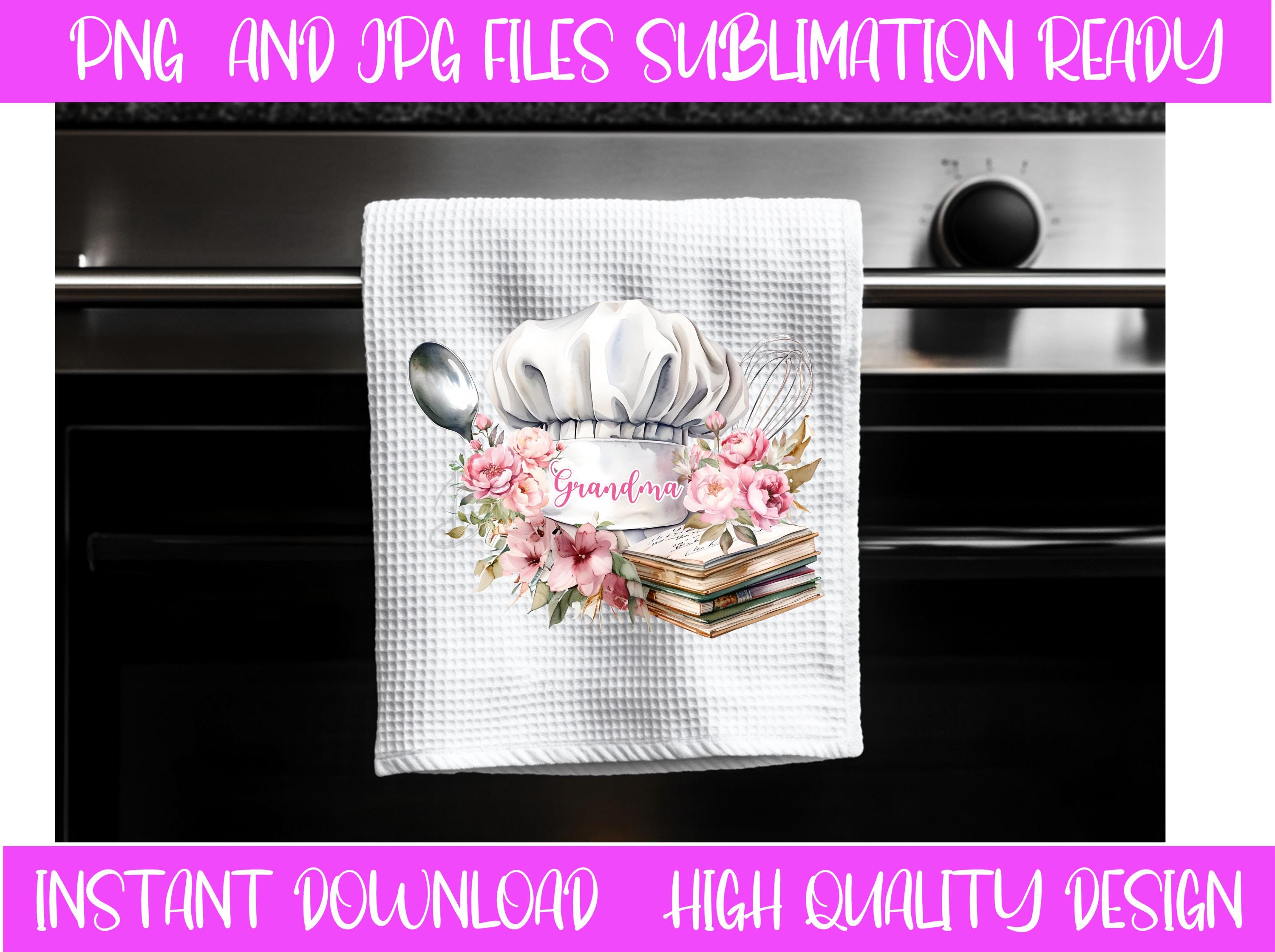 Pink Kitchen Apron Sublimation Design: Chef Hat PNG (digital Download ...