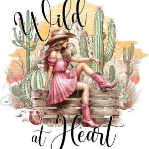 Cute Cowgirl Clipart, Sublimation Design Bundle, Western Sublimation ...