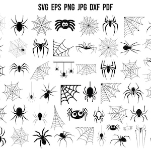 Halloween Spider Svg, Dxf, Eps Vector Files for Cricut, Silhouette ...