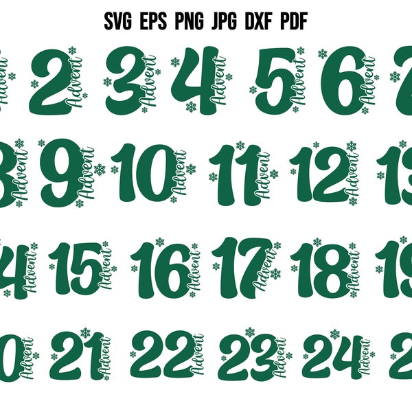 Calendar Numbers - Etsy