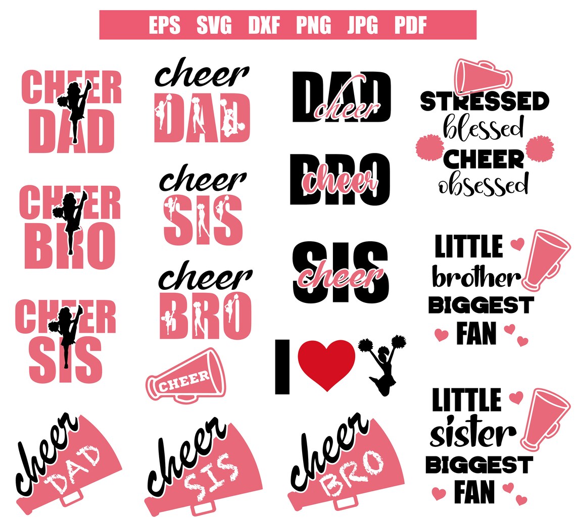 Cheer Svg Cheerleading Svg Cheer Silhouette Cheer Cut File - Etsy UK