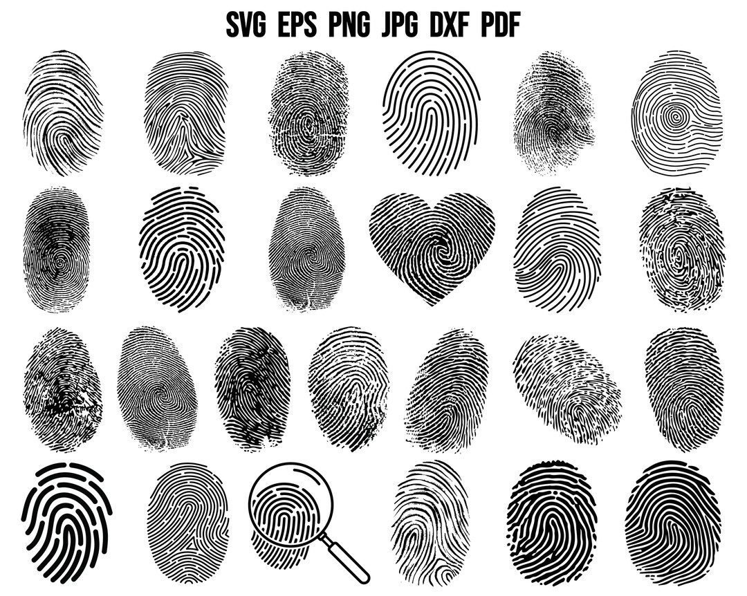 Fingerprint SVG | Fingerprint Cricut | Thumbprint Svg | Biometric Svg ...